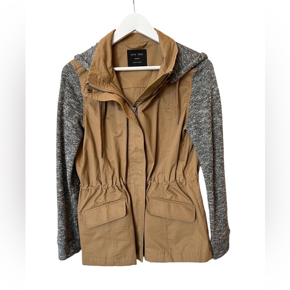 Love Tree | Jackets & Coats | Cozy Two Pocket Hooded Field Jacket By ...